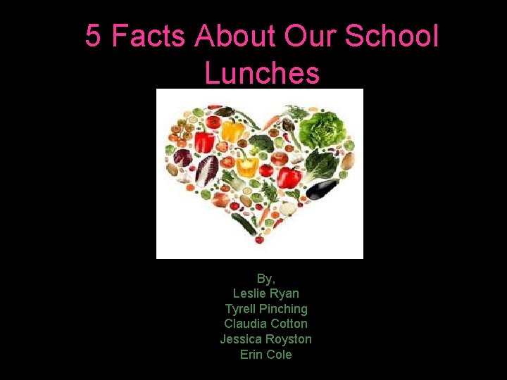 5 Facts About Our School Lunches By Leslie