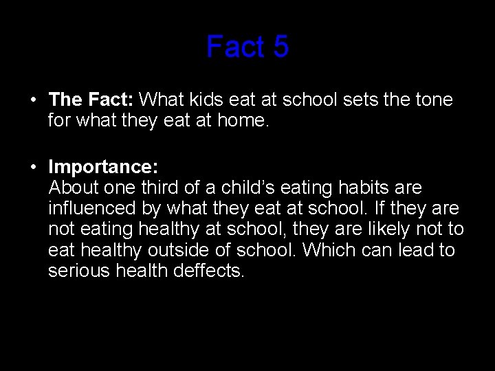 5 Facts About Our School Lunches By Leslie
