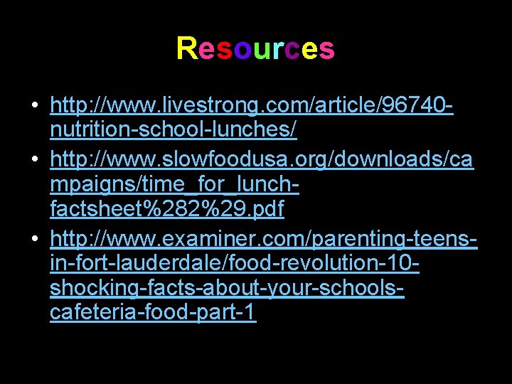 5 Facts About Our School Lunches By Leslie