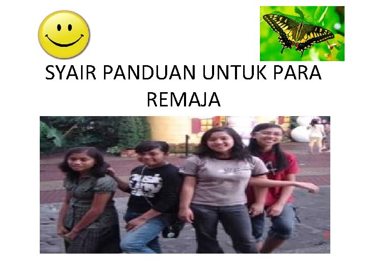 SYAIR PANDUAN UNTUK PARA REMAJA Rangkap 1 JANGAN