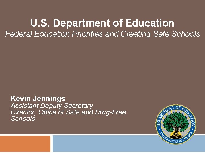 U S Department of Education Federal Education Priorities