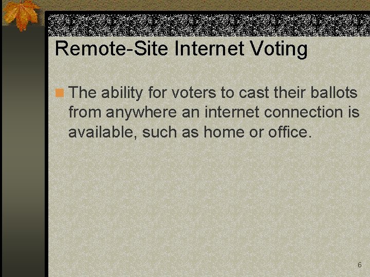 The Evolution of Internet Voting By Ka Ling