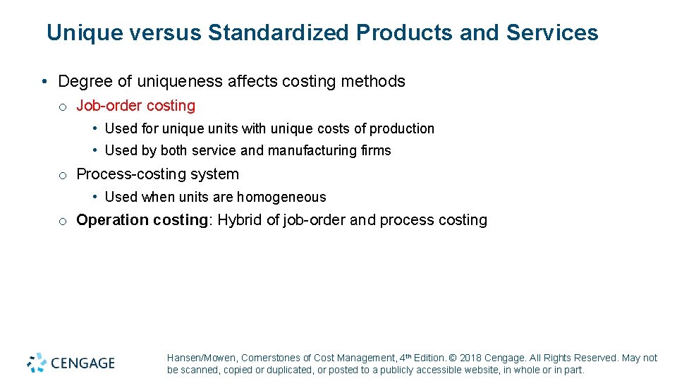 Chapter 5 Product and Service Costing JobOrder System