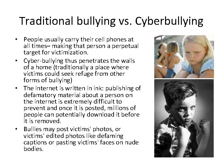 Cyberbullying COM 160 Definition When the Internet cell