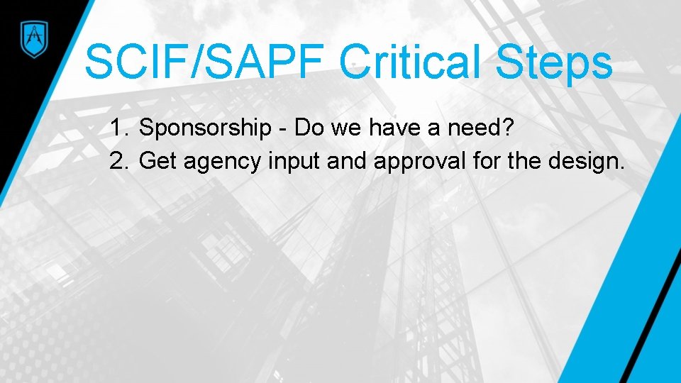 SCIFSAPF Development Process JOSH GODKNECHT President Adamo Adamo