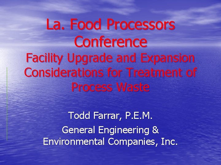 La Food Processors Conference Facility Upgrade and Expansion
