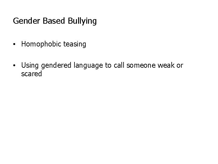 Lets Talk About Gender Based Bullying Introduction In