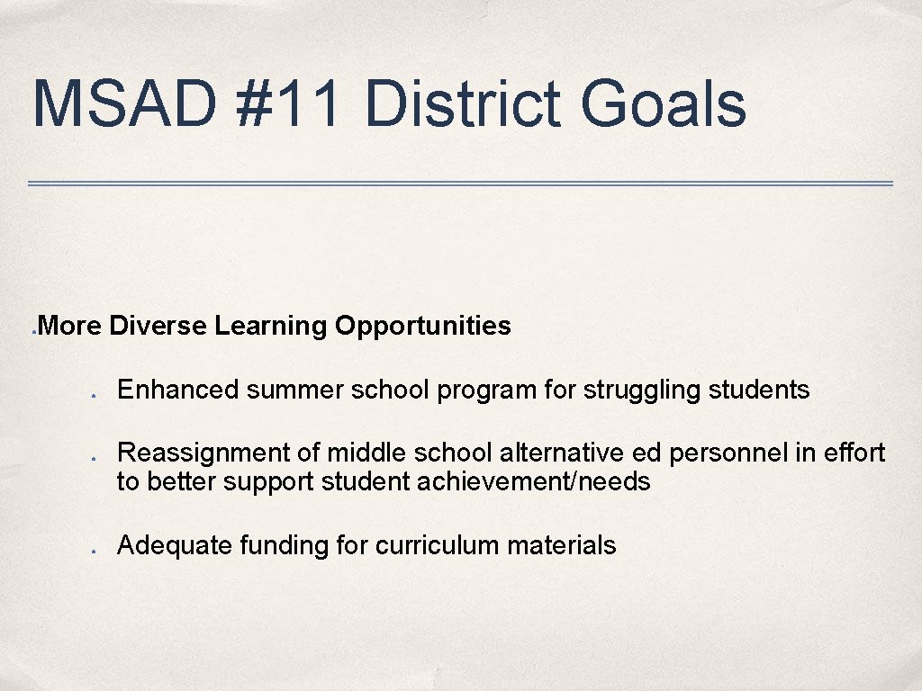 MSAD 11 2012 2013 PROPOSED BUDGET MSAD 11