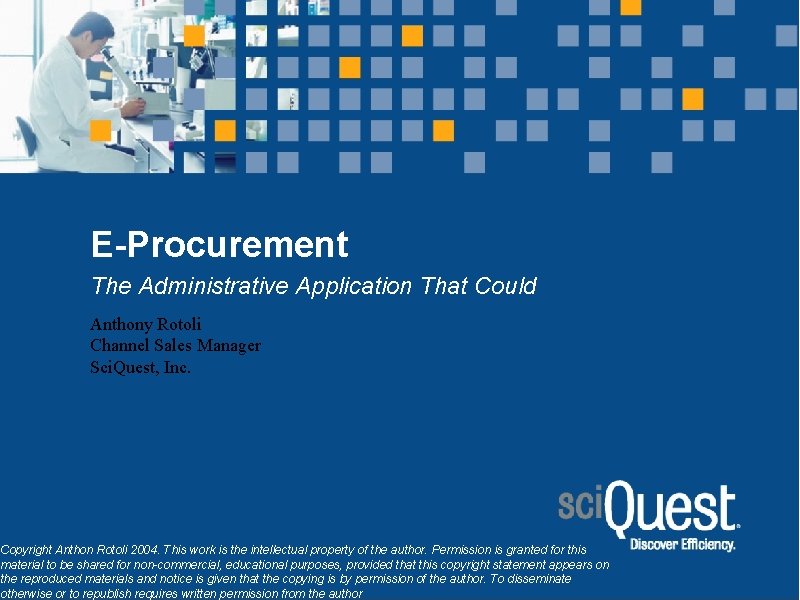 EProcurement The Administrative Application That Could Anthony Rotoli