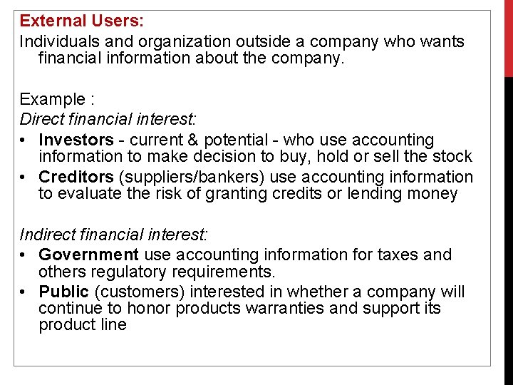 Week 1 Introduction to Accounting and Business Learning