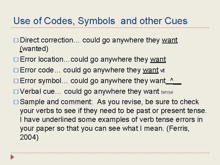 Error Correction For Dummies Ellen Pratt Ph D