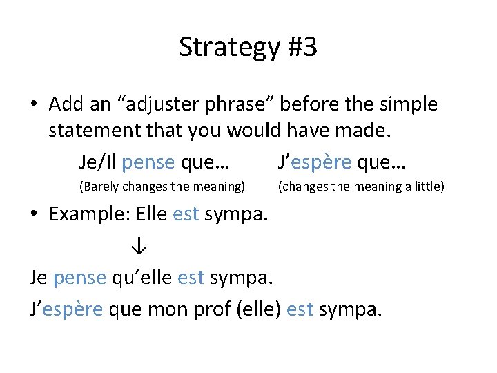 How to get to double verb sentences Strategies