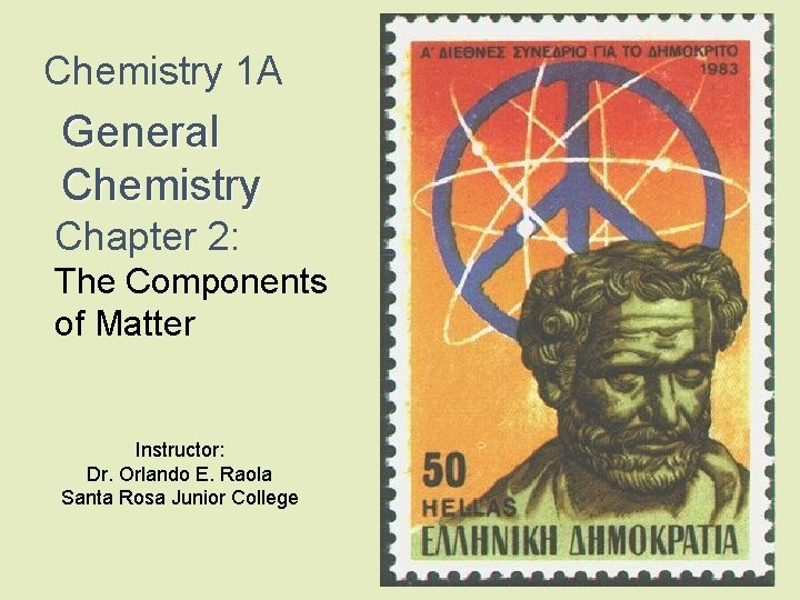 Chemistry 1 A General Chemistry Chapter 2 The