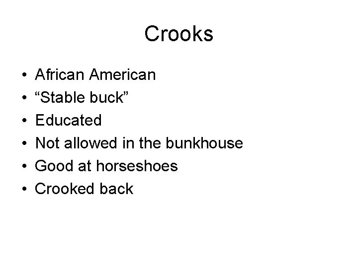 Of Mice and Men Notes Chapter 2 Characterization