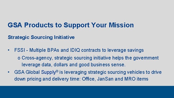 Easy Ordering with GSA Global Supply U S