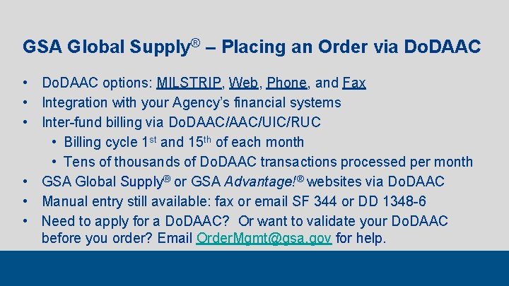 Easy Ordering with GSA Global Supply U S