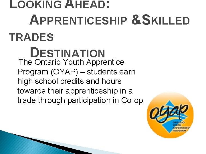 Course Selection Planning Pierre Elliott Trudeau High School