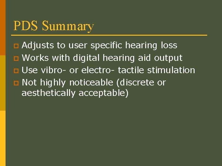 Tactile Auditory Sensory Substitution Ryan Thome Sarah Offutt