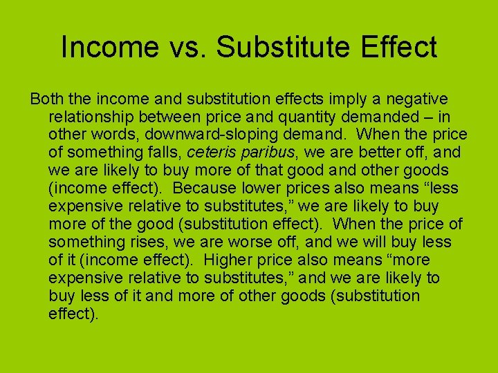 A P Microeconomics Substitution Income Effect Complete Budget