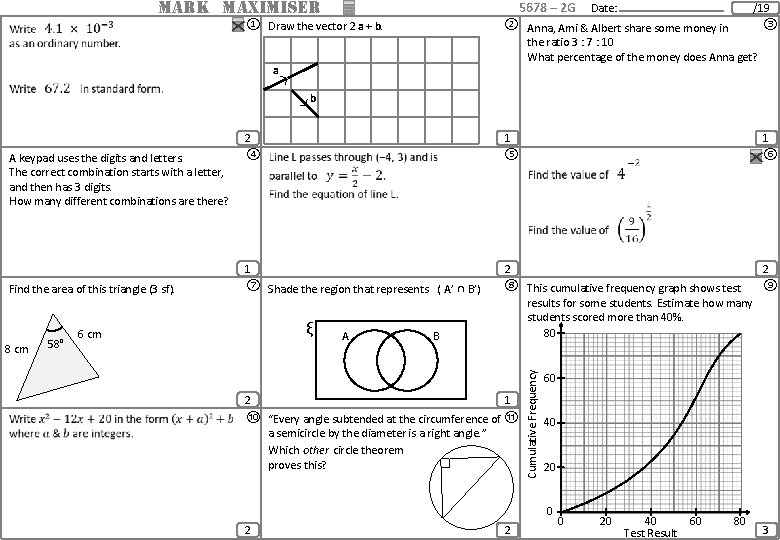 MARK MAXIMISER 5678 2 G Draw the vector