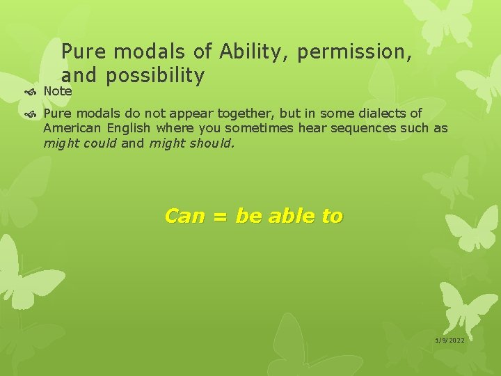 Grammar Chapter 14 Modal Verbs EESL 542 D