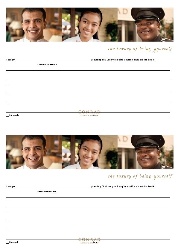 The Luxury of Being Yourself Peer Recognition Cards