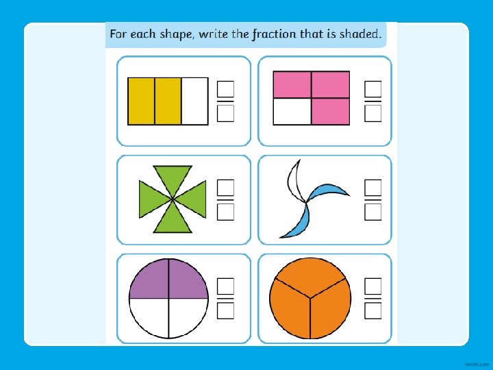 WALT find fractions of shapes In todays lesson