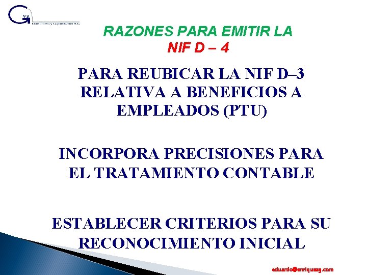 NORMAS DE INFORMACIN FINANCIERA SERIE D NORMAS APLICABLES