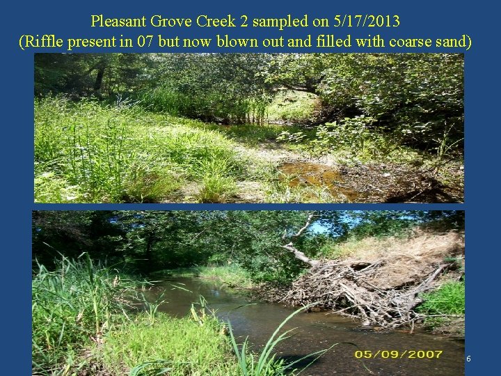 Spatial Extent of Depositional and Non Depositional Areas