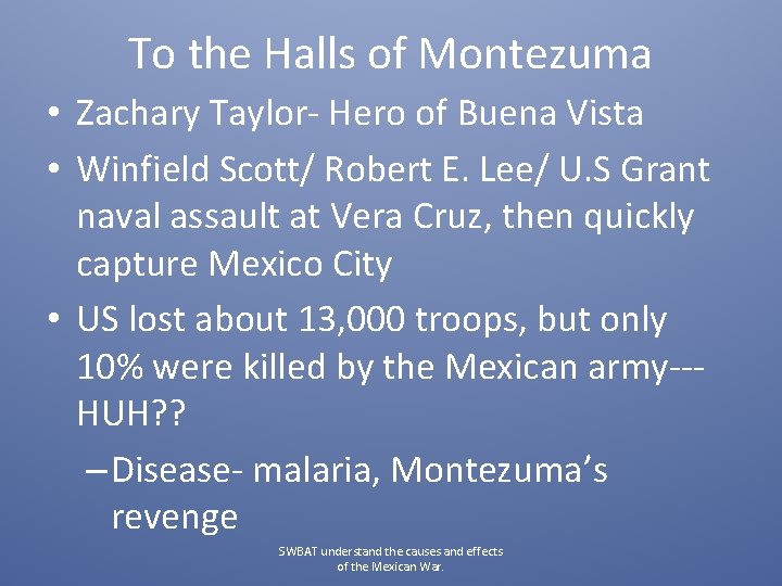 Causes of Mexican War Mexico felt US helped
