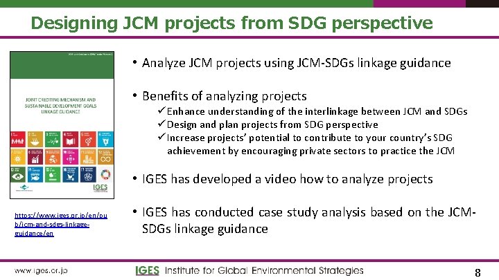 Linkages between the JCM and SDGs JCM Global