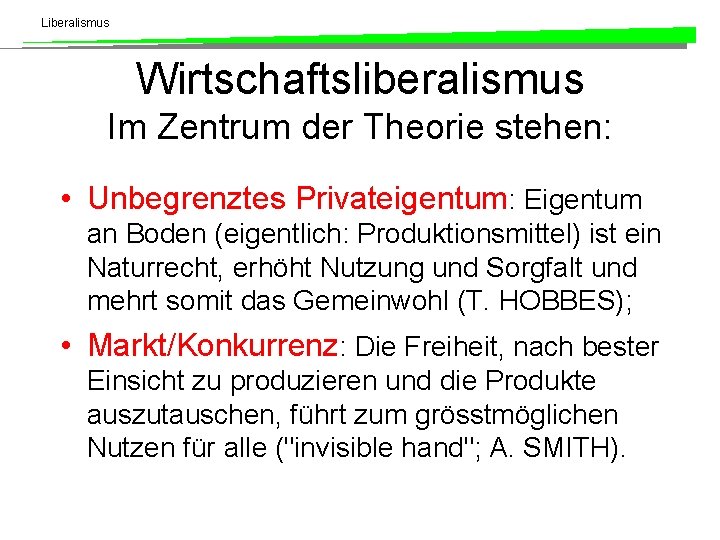Liberalismus Kapitel 4 Liberalismus 1 Politische Idee des