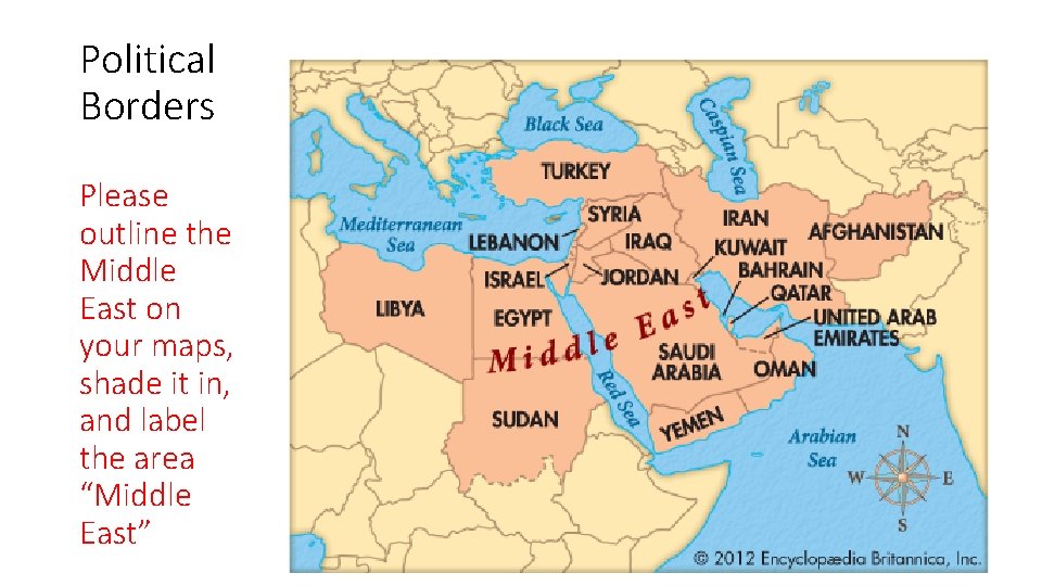 International Foods The Middle East Political Borders Please