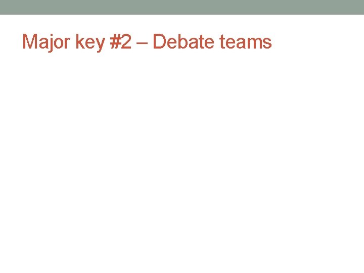 First Year Debate Timing End of the school