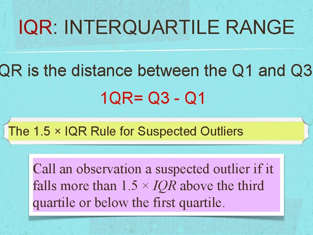Describing Distribution with Numbers Measuring the CENTER Measuring
