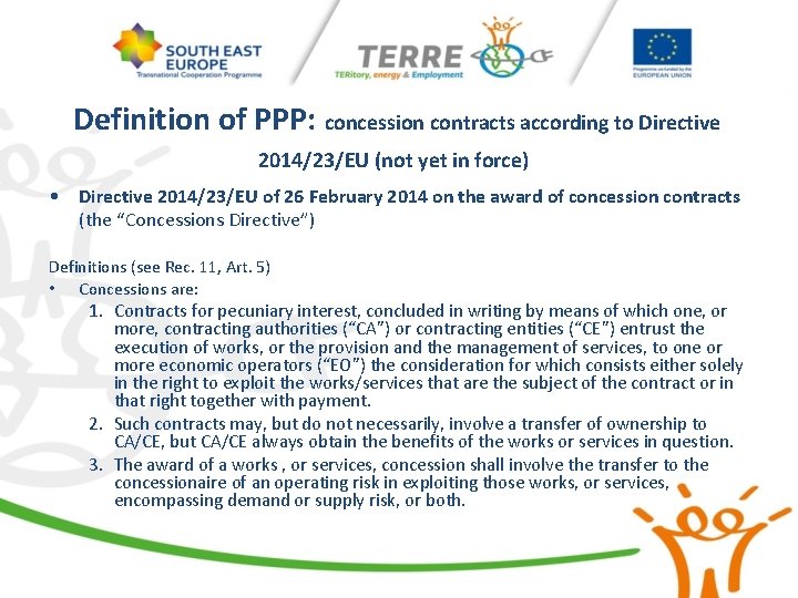 Publicprivate partnership and EU funds for regionallocal development