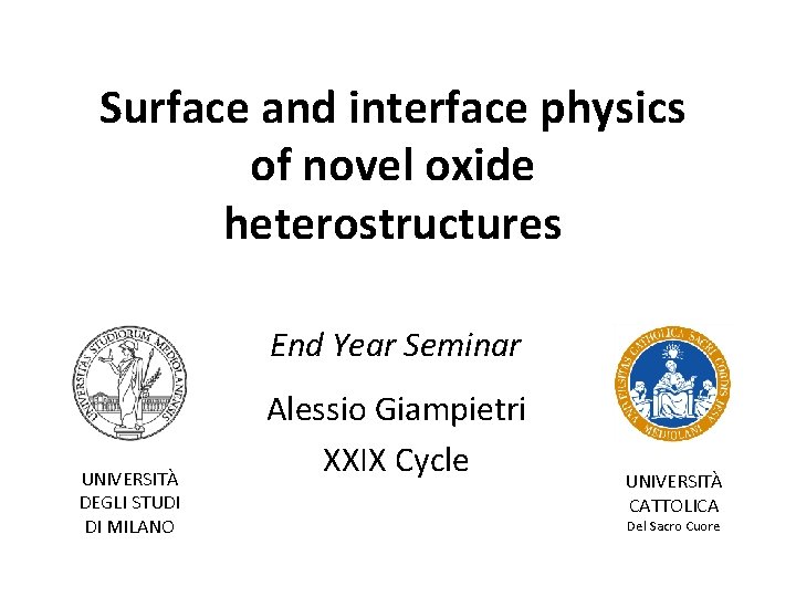 Surface and interface physics of novel oxide heterostructures