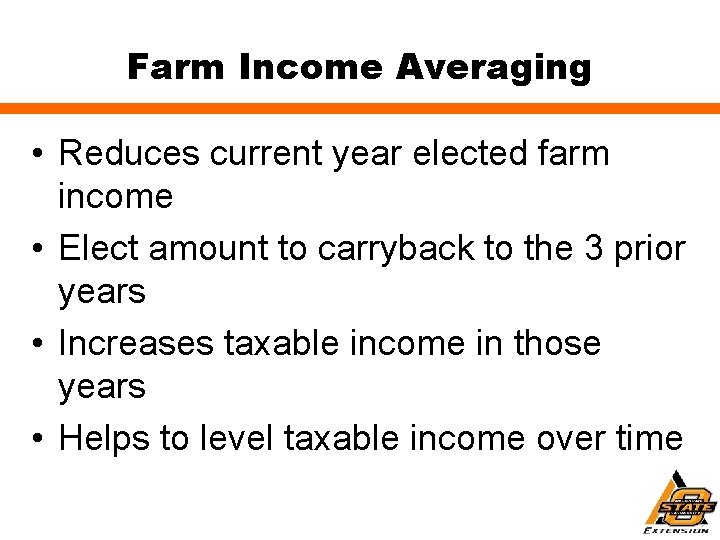 Beginning of Year Income Tax Management Agricultural Economics