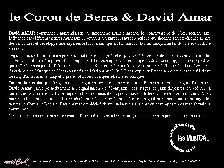 David AMAR le Corou de Berra David Amar