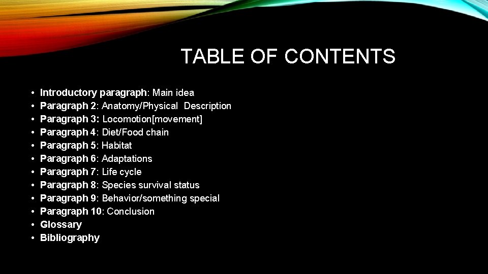 JACK RABBITS By Isaac and Parker TABLE OF