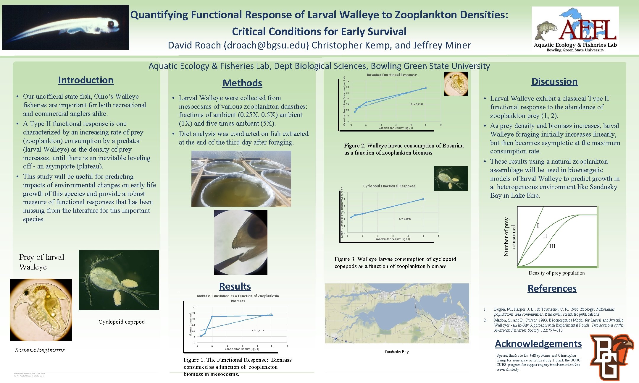 Quantifying Functional Response of Larval Walleye to Zooplankton