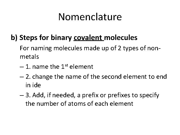 Naming the invisible Nomenclature and notation 1 Nomenclature