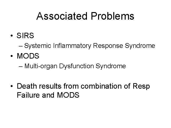 Pulmonary Disorders ARDS Postoperative Respiratory Failure Obstructive ...
