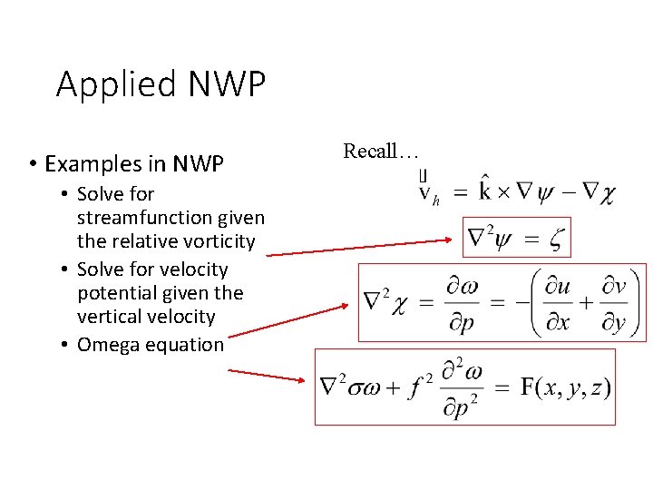 Applied NWP Everything interesting happens at the boundaries