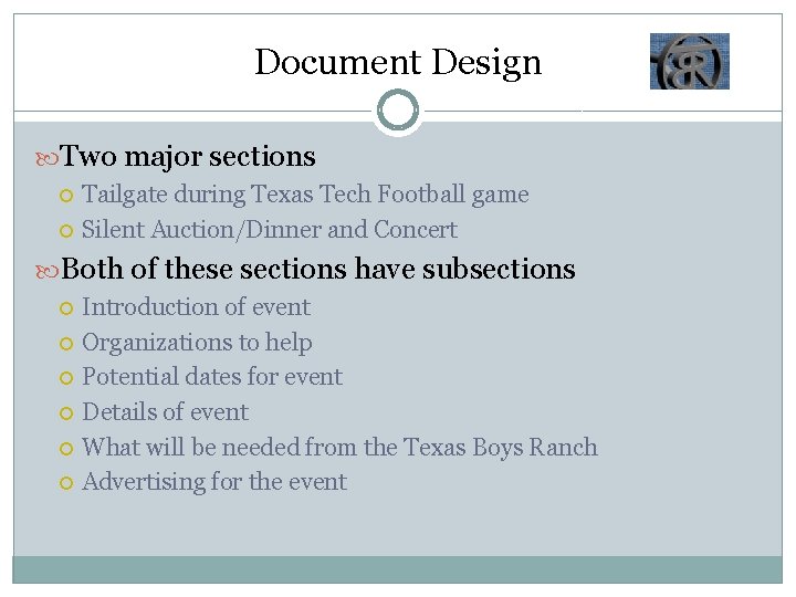 Fundraising and Public Awareness for the Texas Boys