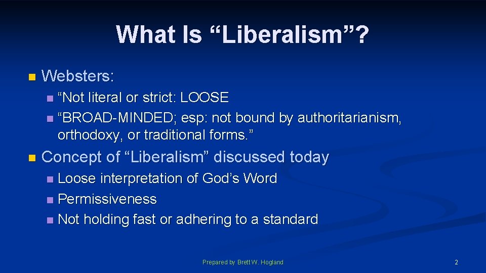 Slouching Toward Apostasy The Digression Toward Religious Liberalism