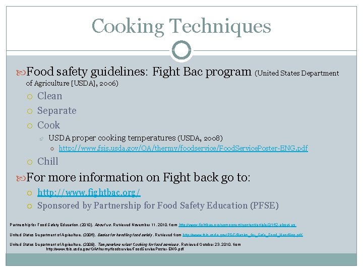 Food Safety SARAH WALDEN PH D PUBLIC HEALTH