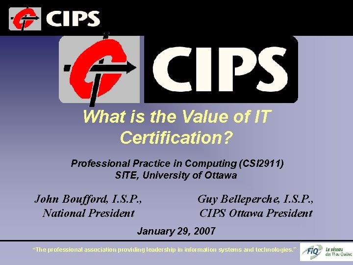 What is the Value of IT Certification Professional