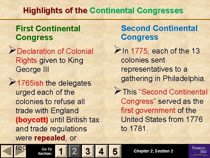 CHAPTER 2 Origins of American Government SECTION 2