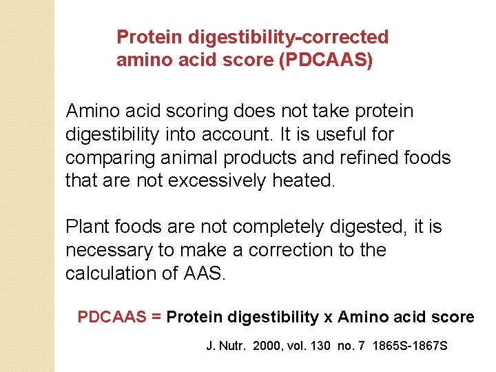 Lecture 5 Food proteins Nutritive function of proteins